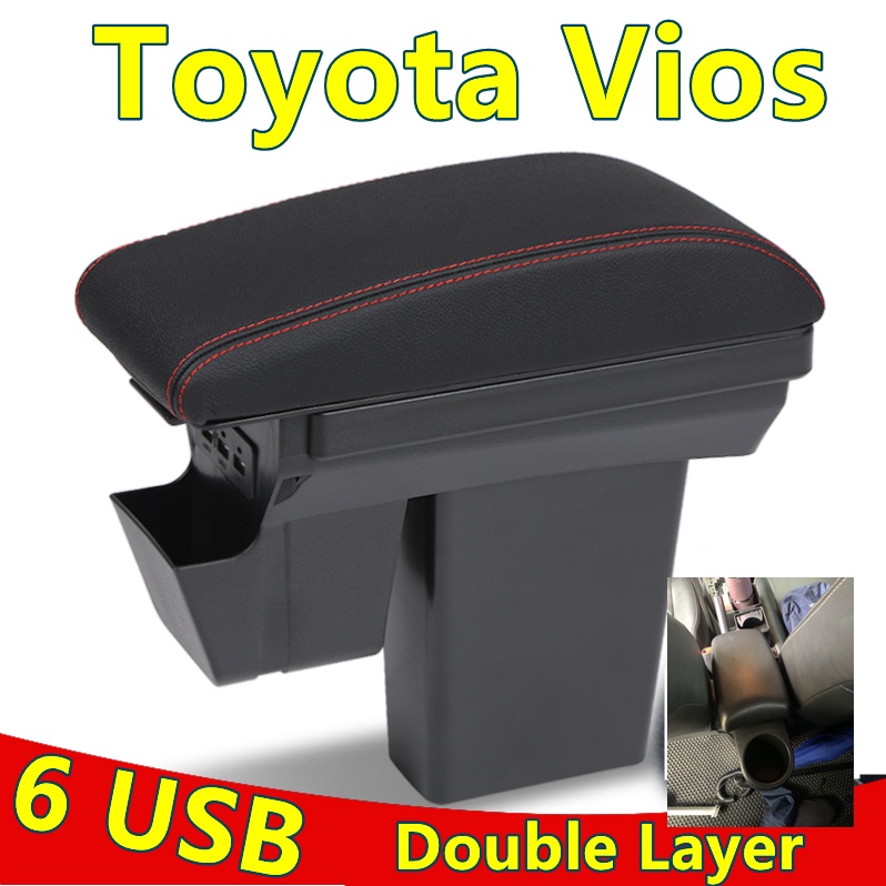 Toyota Vios 2014-2018 Gen 3 Car Armrest Box with usb Centre Console Car ...
