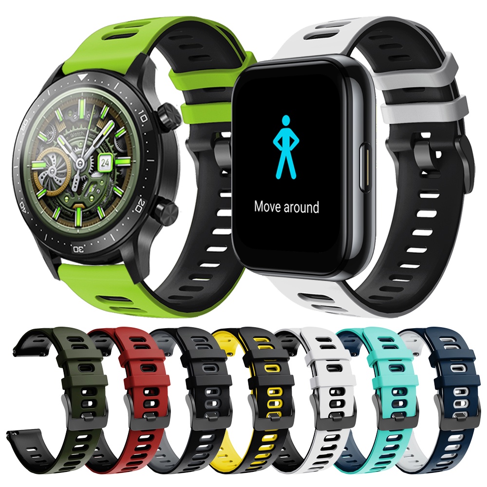 Double Color Strap For Realme Watch 3 2 Pro Realme TechLife Watch Band ...