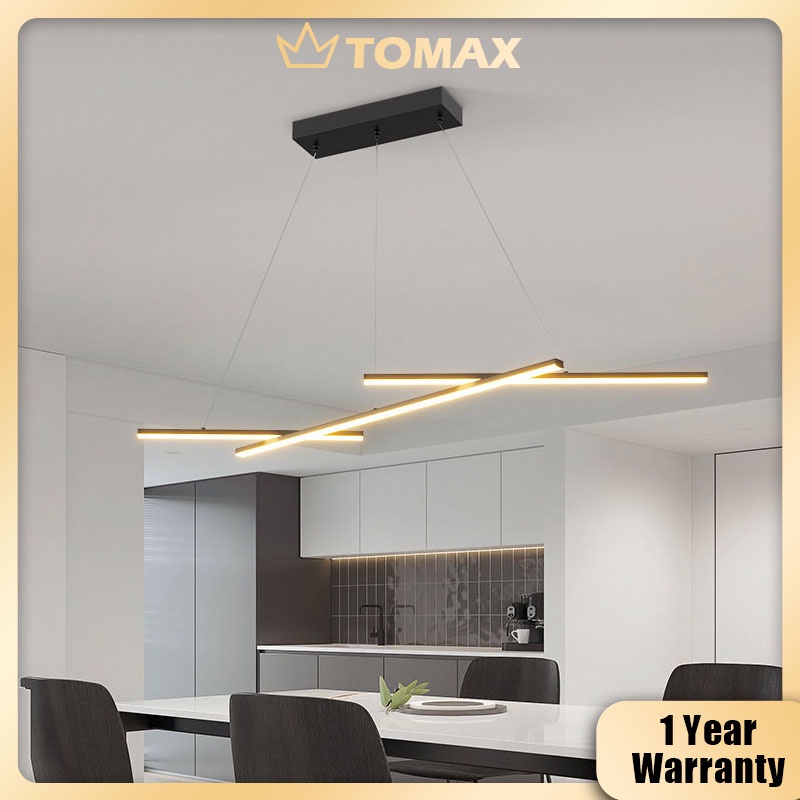 【Remote Dimming】TOMAX 100CM Minimalist LED Pendant Light For Kitchen ...
