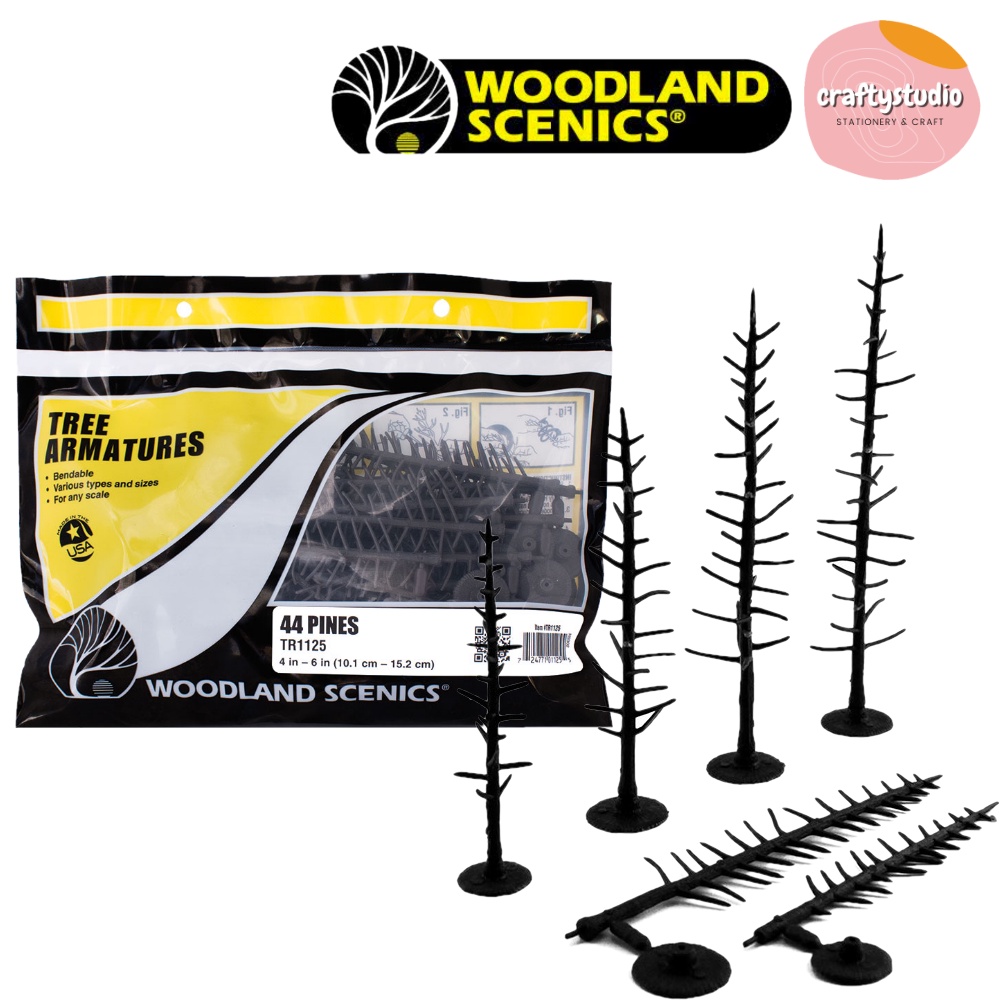 44pcs Woodland Scenics Tree Armatures Pines TR1125, Scenery Model, Fake ...