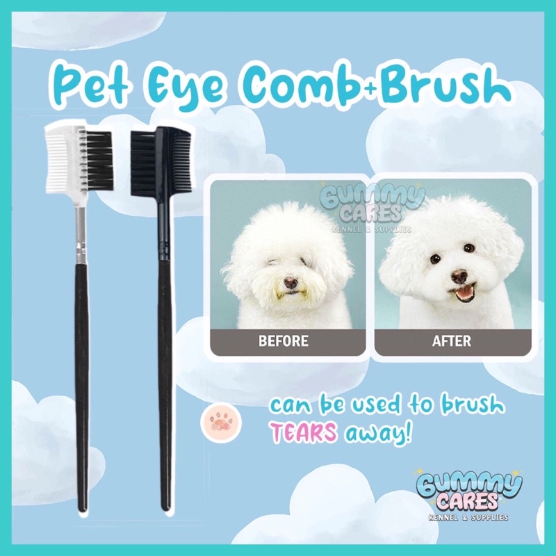 18cm Double-Sided Pet Eye Comb Brush Tear Stain Remover Grooming Brush ...