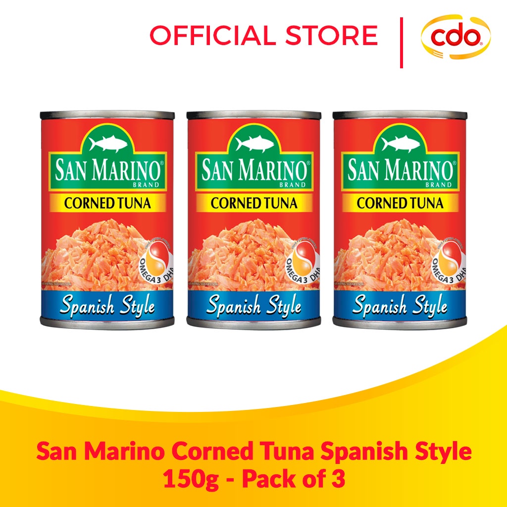SAN MARINO Corned Tuna Spanish Style 150g - Pack of 3 | Shopee Philippines