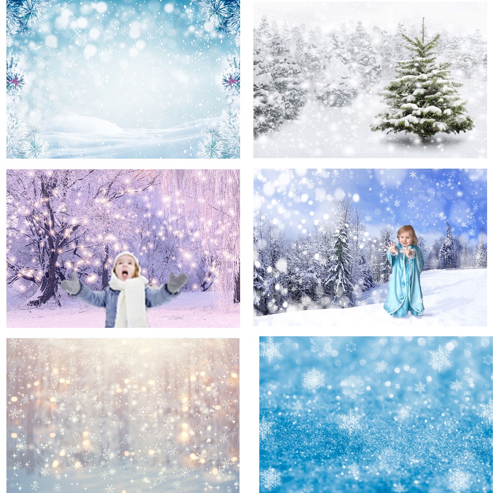 Winter Snowflake Snowfied Photography Background Bokeh Snowfield ...