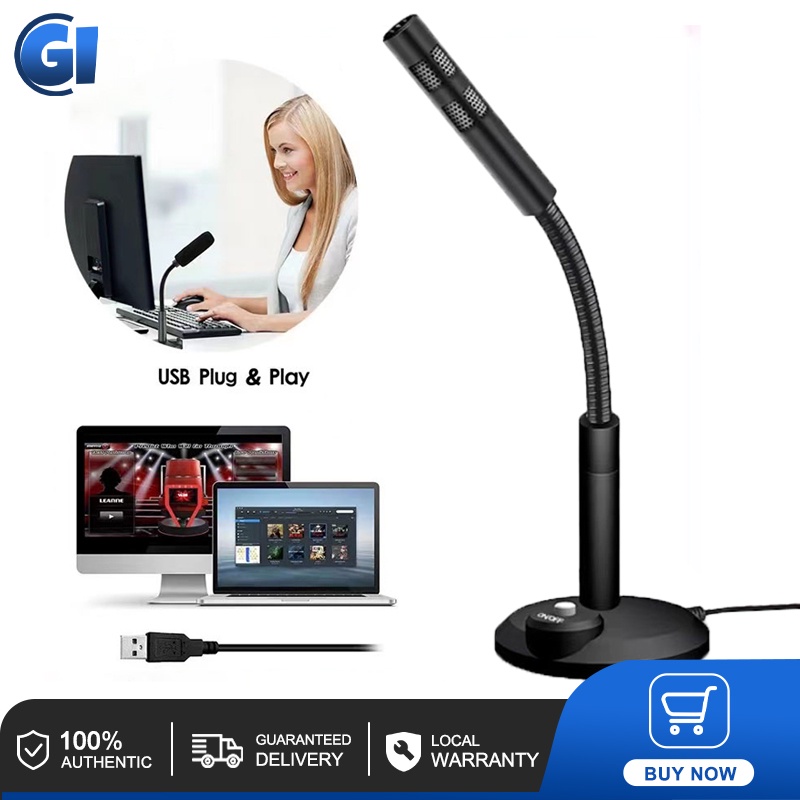 Usb Microphone Pc Microphone Desk Plug&Play Omnidirectional Micrphone ...