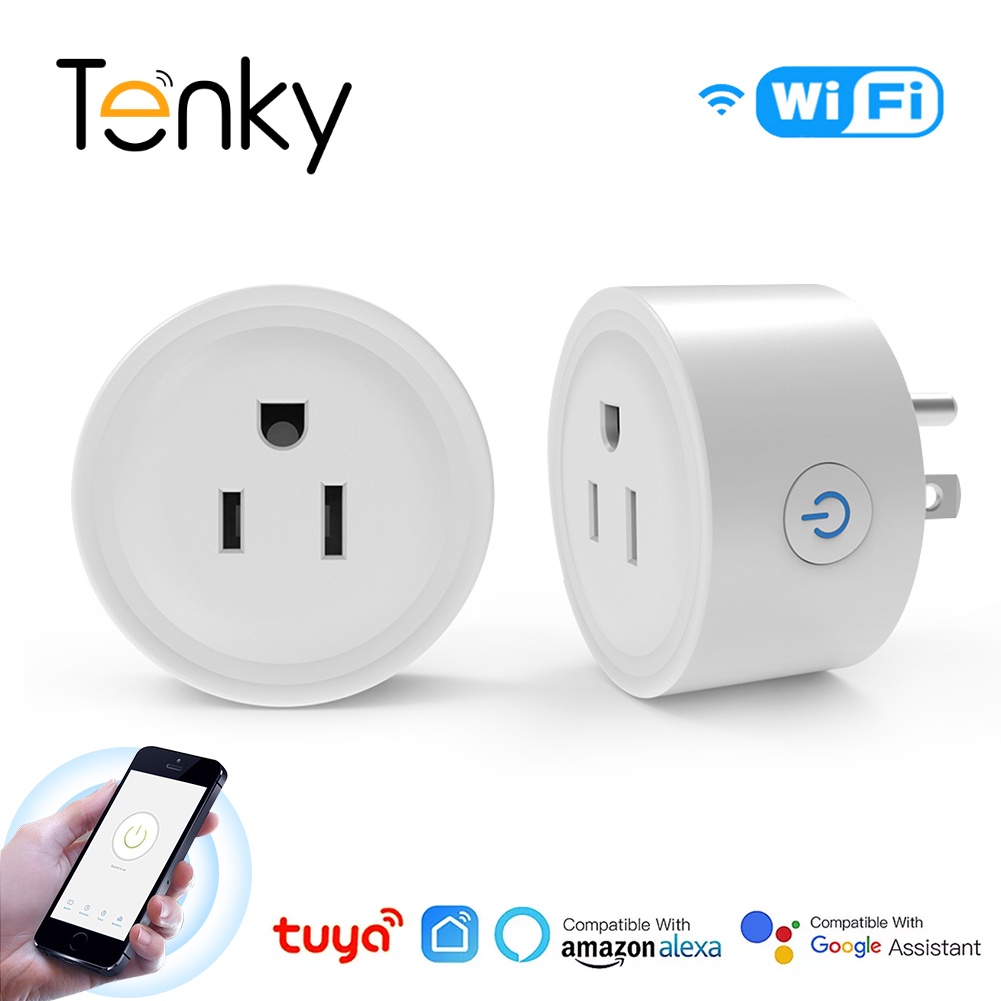 Tenky WiFi Smart Plug Outlet Tuya Remote Control Home Appliances Works ...