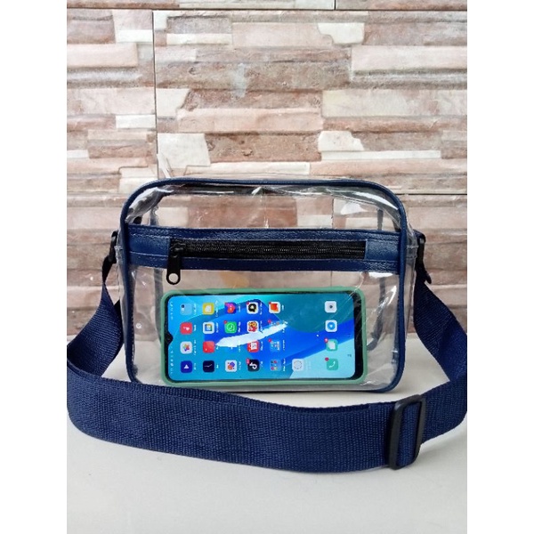 Transparent mica sling bag, latest thick mica model, size 22x18x8 ...