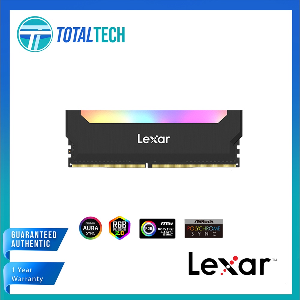Lexar Hades RGB DDR4 Desktop Memory 16B (2x8GB) 3600Mhz 18-22-22-42 ...