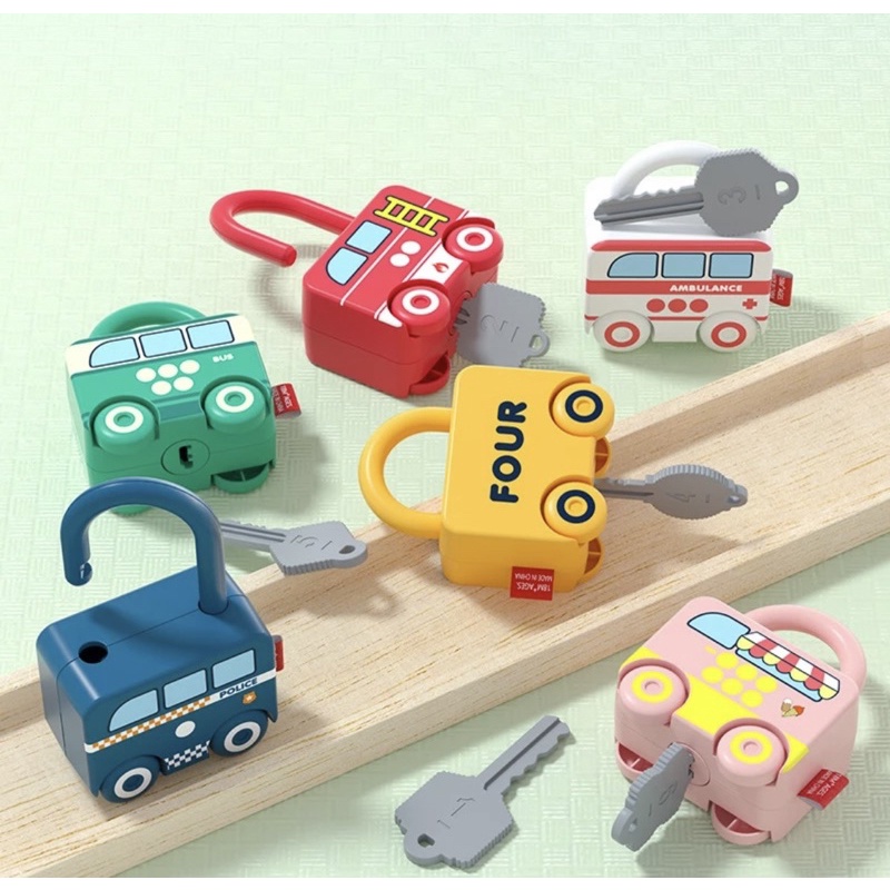 6 Piece Lock and Key Transportation Toy | Shopee Philippines