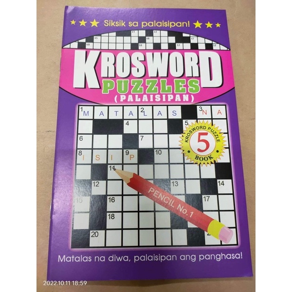 Pinoy krosword crossword puzzle/palaisipan (20 kinds) | Shopee Philippines