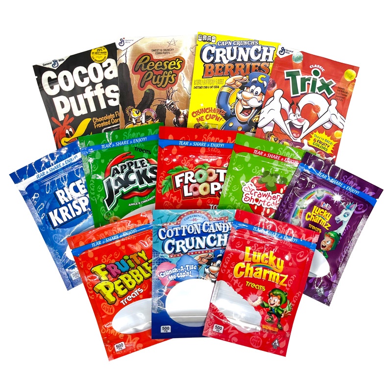 100Pcs cartoon candy gum bag chips stand up ziplock bag | Shopee ...