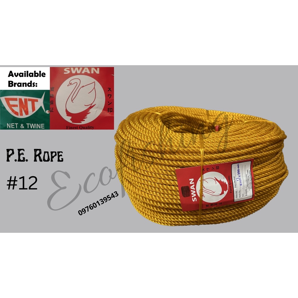 P.E. Rope #12(6mm) | SWAN | ENT | Twine | Lubid | Tali | Nylon Rope ...