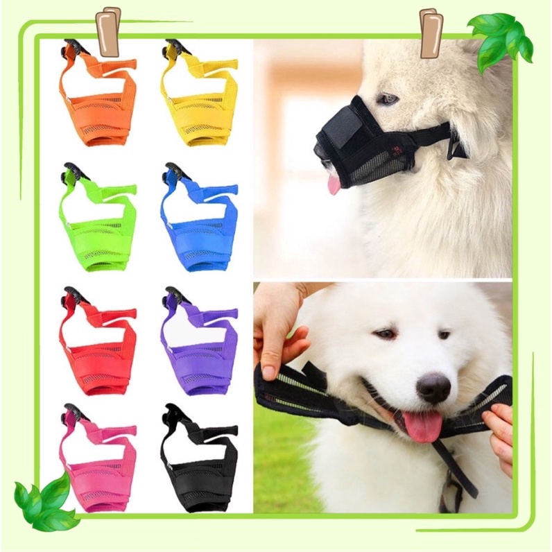 Dog Cover Pet Adjustable Muzzle Soft Nylon Mask Anti Bark Breathabl ...