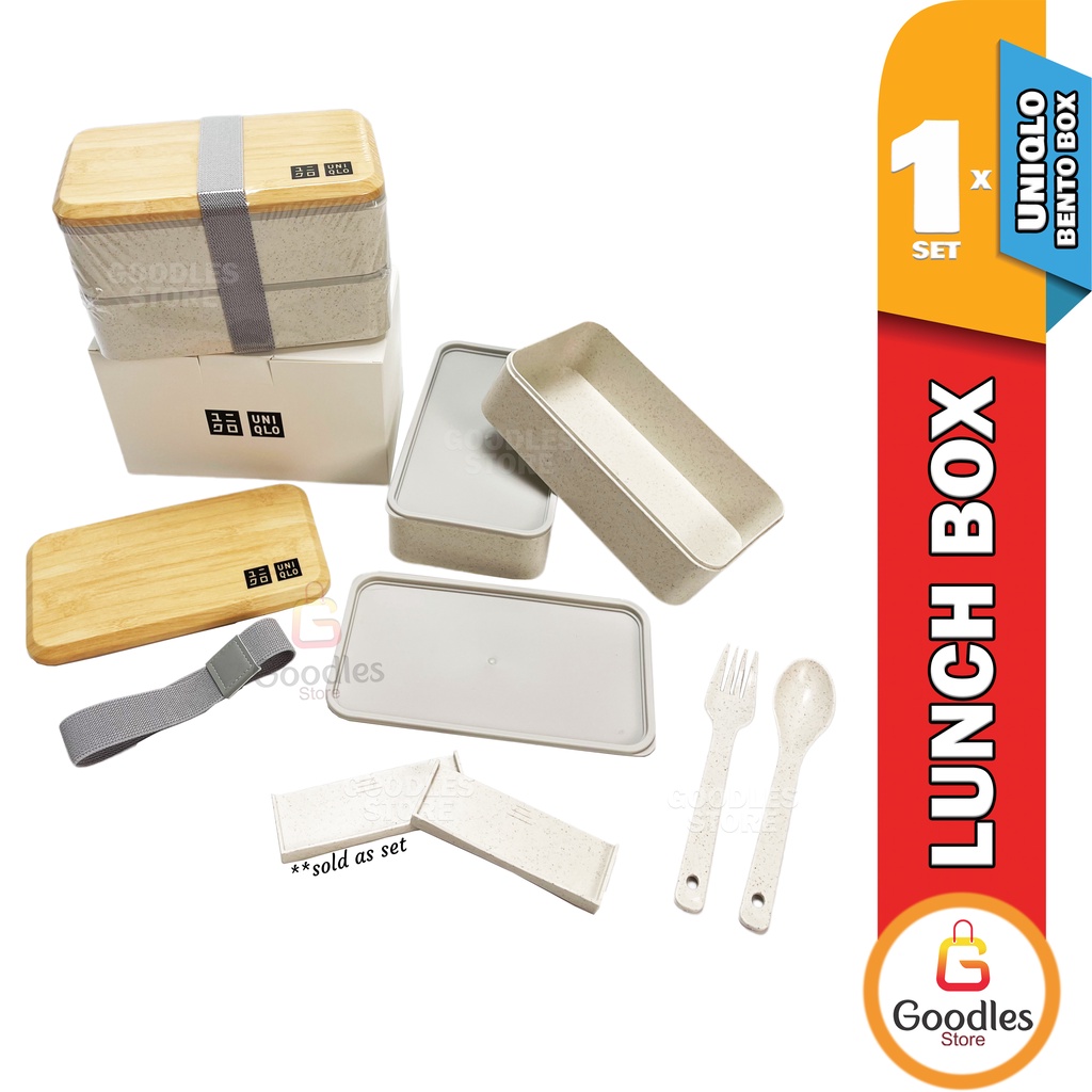 Uniqlo Bento Box 2 Layer Japanese Bento Lunch Box Food Container With ...