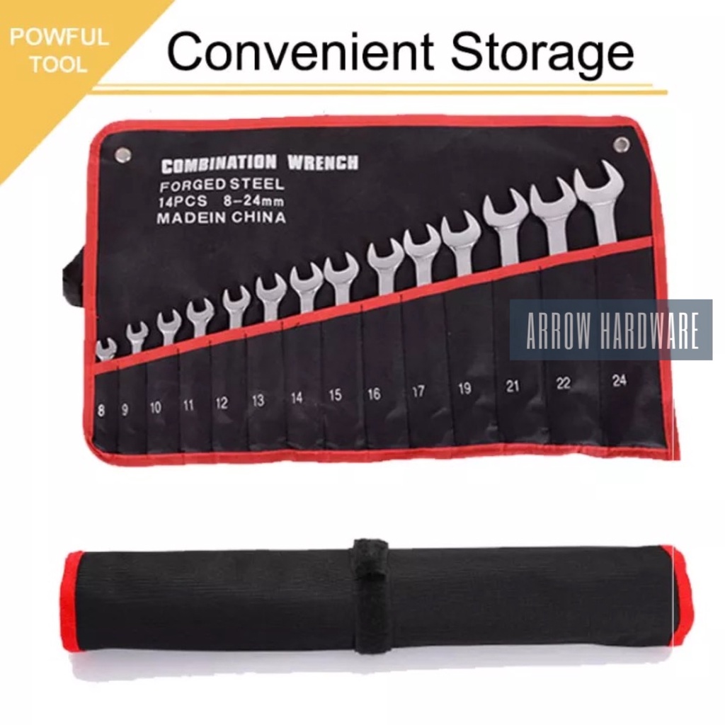 【14PCS】8-24MM Tools for Motorcycle Full Set Wrench Tools Set ...
