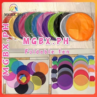 1pc,Foldable Round Fan Plain Colorful Nylon Frisbee Fan With Pouch ...
