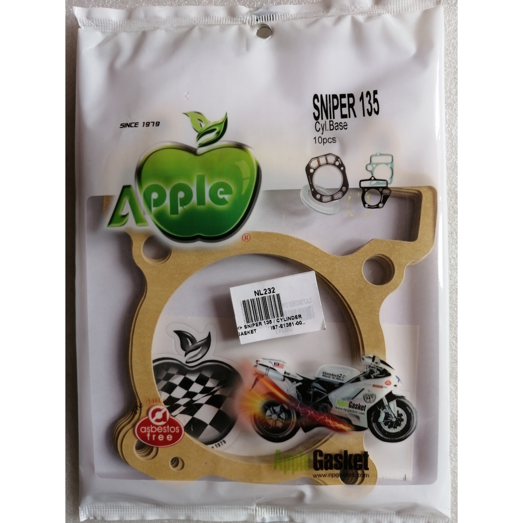 Apple Cylinder Base Gasket for Yamaha Sniper 135 (NL 232)Brown or Green ...