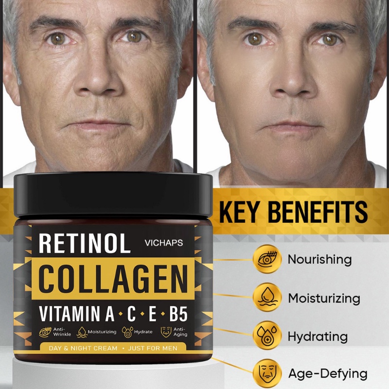 Collagen & Retinol Cream - Anti Aging Cream Face Moisturizer for Men ... Collagen & Retinol Cream - Anti Aging Cream Face Moisturizer for Men ...