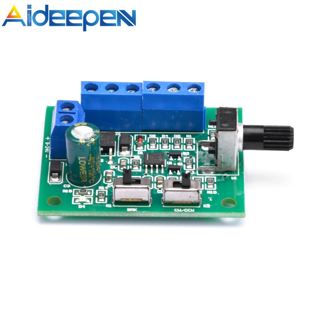 Aideepen Brushless Dc Motor Speed Controller Pwm Control Board With Drive Dc8-24v Regulation ...