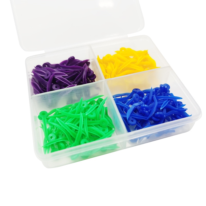 200Pcs Dental Plastic Gap Wedges with Holes Dental Materials 4 Size ...