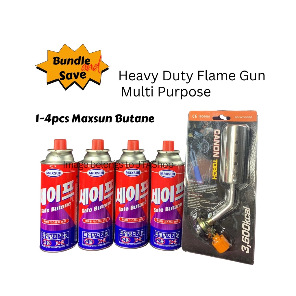 Heavy Duty Flame Gun High Quality Torch with Maxsun Butane Gas | Shopee ...