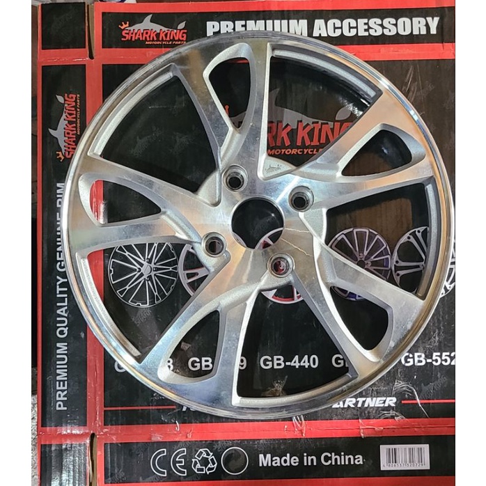 sidewheel mags 1.85x17 shark king (silver) | Shopee Philippines