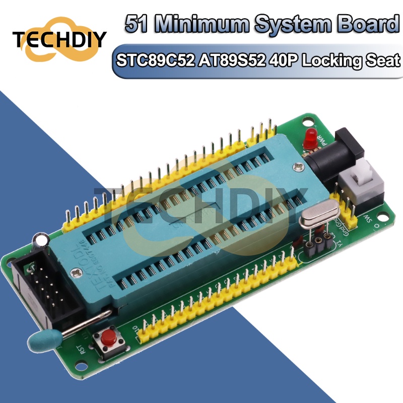 51 Avr Mcu Stc Minimum System Board Learning Development Stc89c52 At89s52 40p Locking Seat 