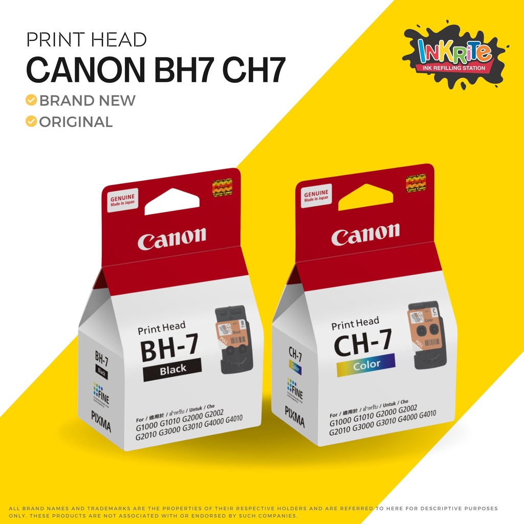 Brand New Print Head Canon BH7 CH7 for Canon G1000 G1010 G2000 G2002 ...