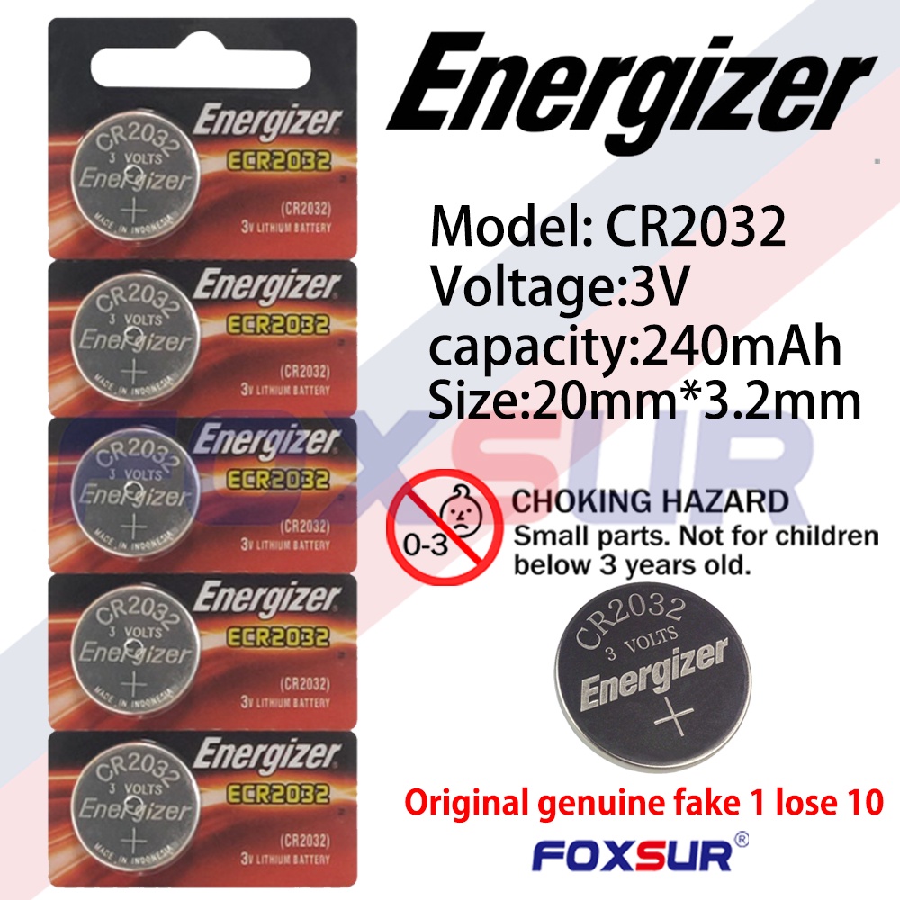 Energizer 1-5pcs 3v CR2032 Lithium Batteries Watch Pilas Button Coins ...