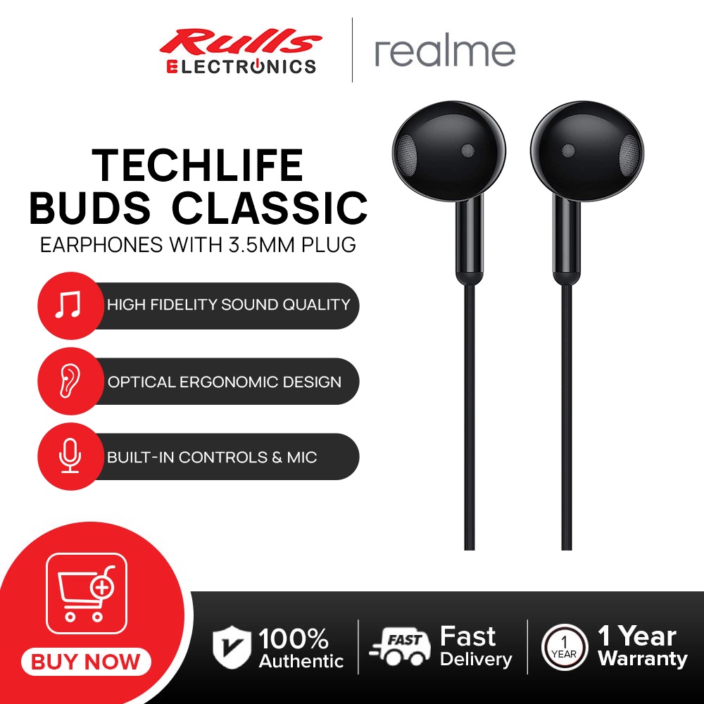 Realme TechLife Buds Classic | High Fidelity Sound Quality | Optical ...