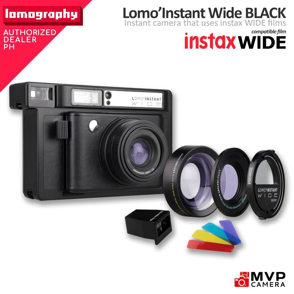 LOMOGRAPHY Lomo'Instant Wide Camera Black MVP CAMERA | Shopee Philippines