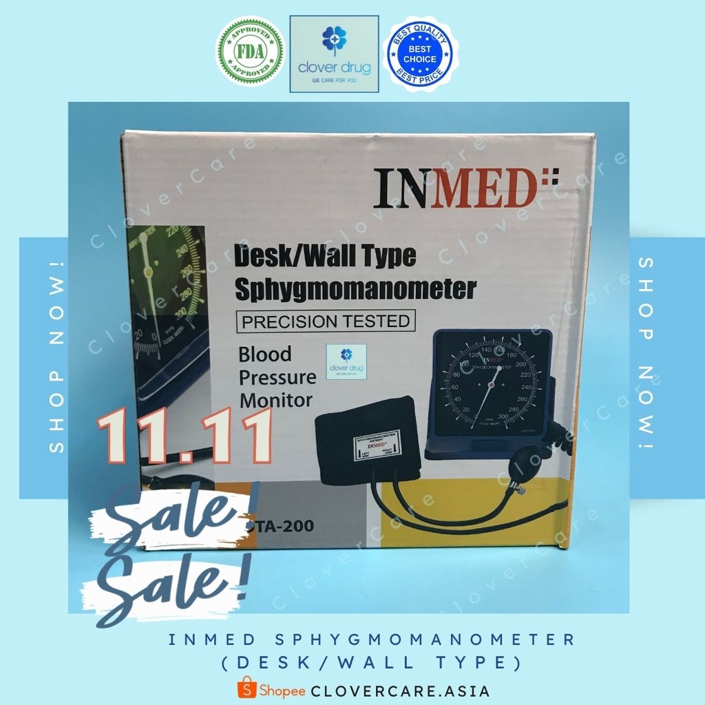 INMED Aneroid Sphygmomanometer Desk Type | Shopee Philippines