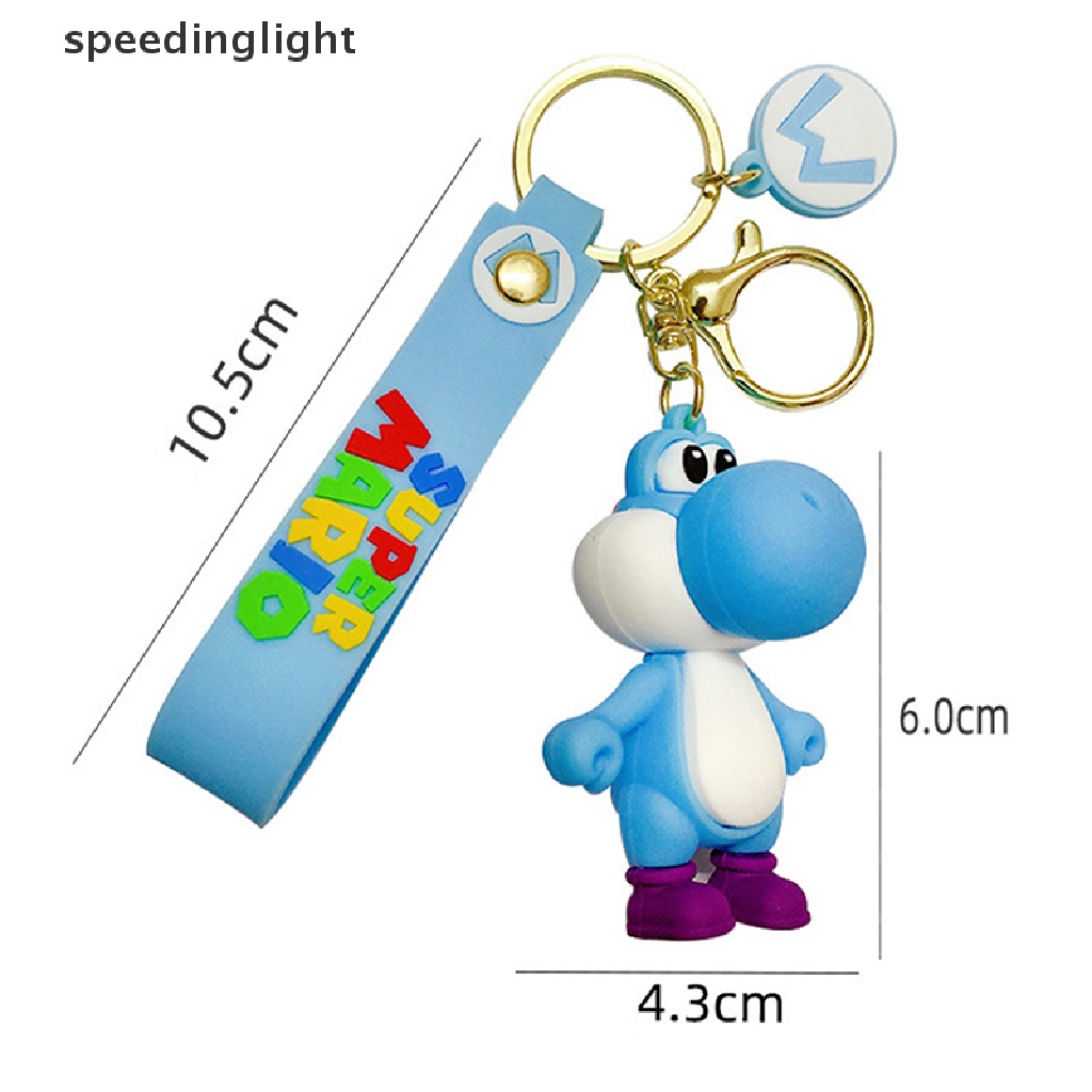 【SPGH】 Fashion Cartoon Yoshi Cute keychain Creative Couple Bag Car ...