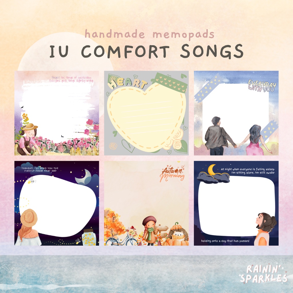 [FREE PHOTOCARD] IU SONGS INSPIRED Handmade Memopad / Notepad | Shopee ...