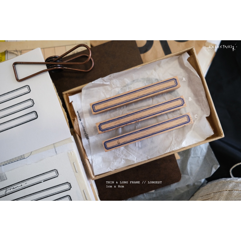 Kurukynki - Thin and Long Frames - Rubber Stamp Set | Shopee Philippines