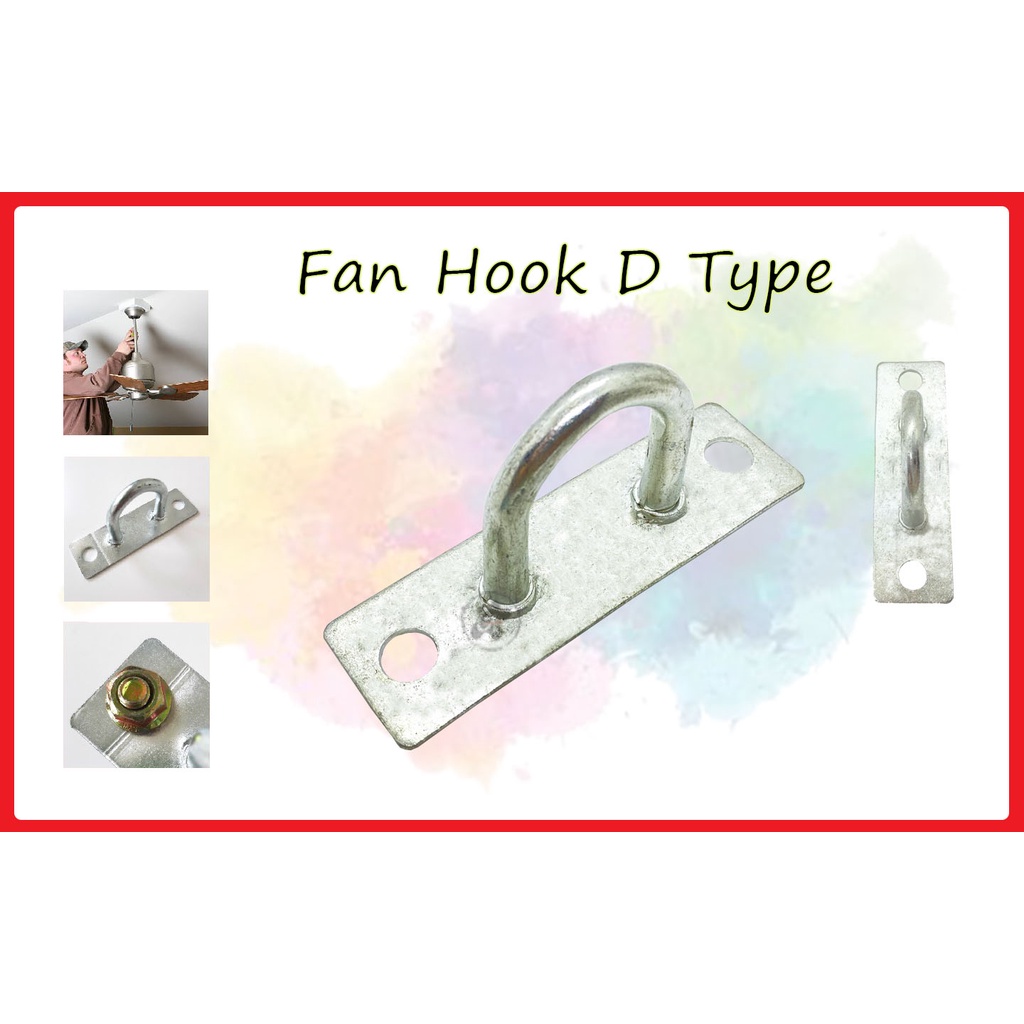 Fan Hook D Type Skru D Ceiling Fan Hanging Fan | Shopee Philippines