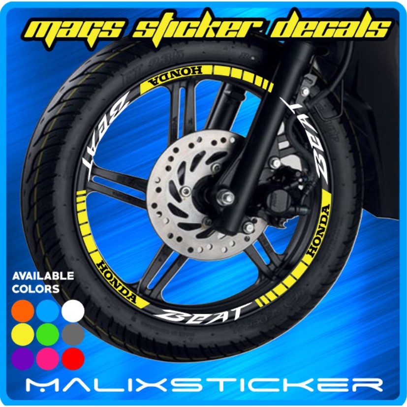 BEAT HONDA MAGS STICKER DECALS Pair Front and Rear | Shopee Philippines