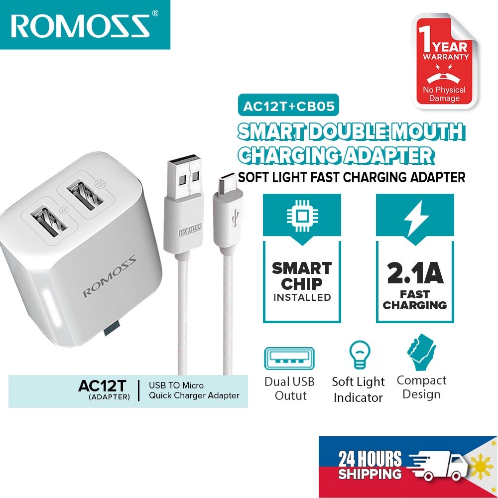 Romoss Ac12 10.5 Watts 1a Ac12t 2.1a Fast Charging Multi-Port Power ... Romoss Ac12 10.5 Watts 1a Ac12t 2.1a Fast Charging Multi-Port Power ...