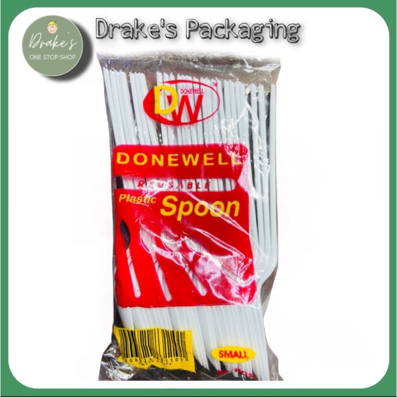 [25pcs] Disposable Spoon and Fork White And Black Spork Set per pack ...