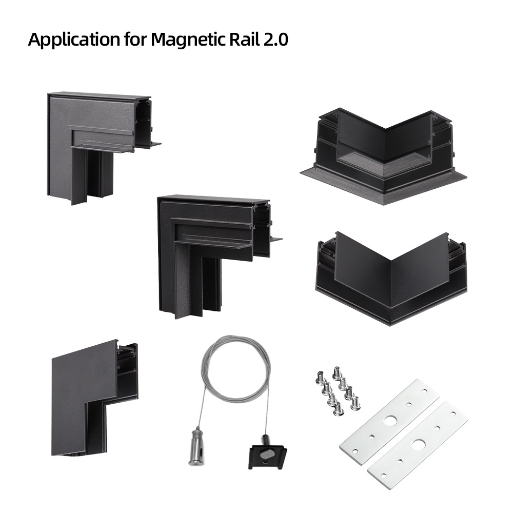 LED Magnetic Track Light System Accessories Rail Connector Power ...