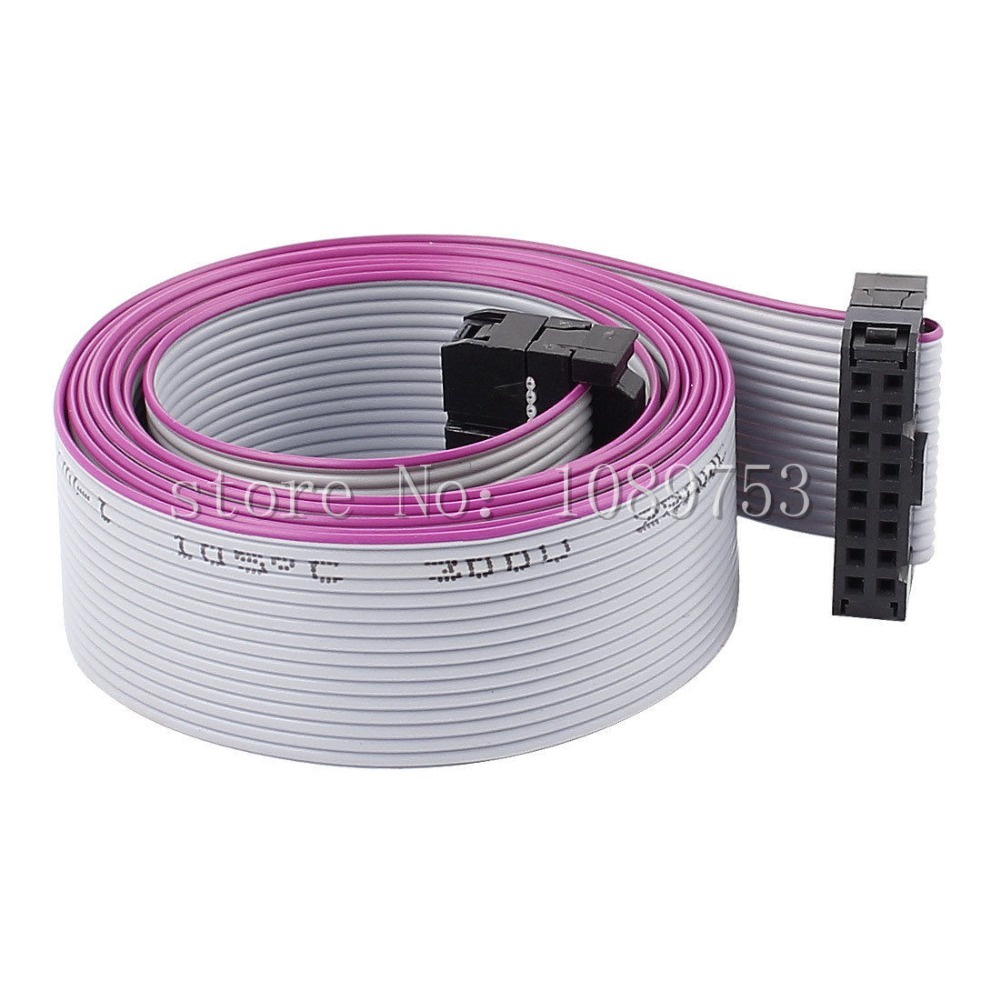 10pcs FC-16P 16Pin 2.54mm Pitch IDC Socket Extension Flat Ribbon Cable ...