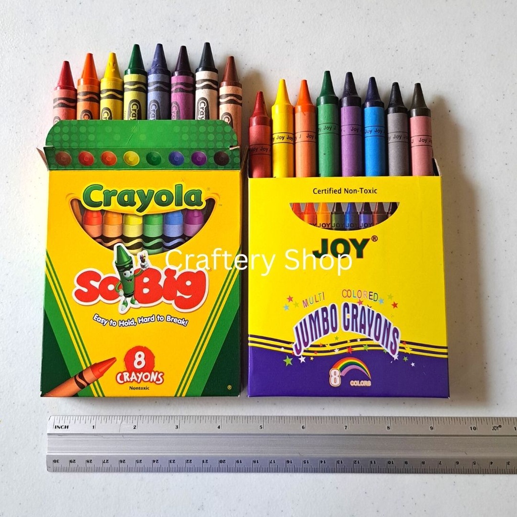 8 colors Big Jumbo Crayons Crayola or Joy | Shopee Philippines