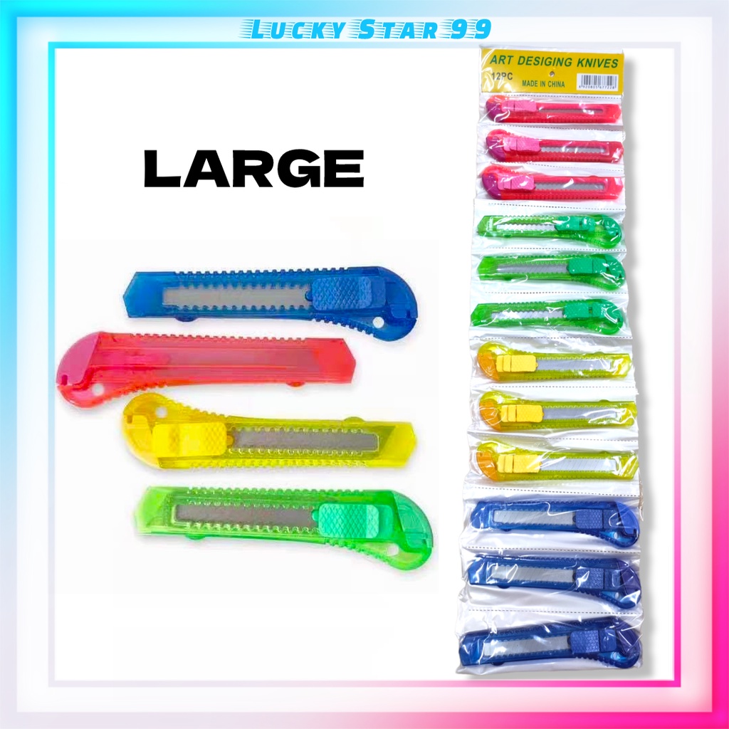 12pcs/pack Retractable Plastic Blade Cutter Arts & Crafts Cutting Tools ...
