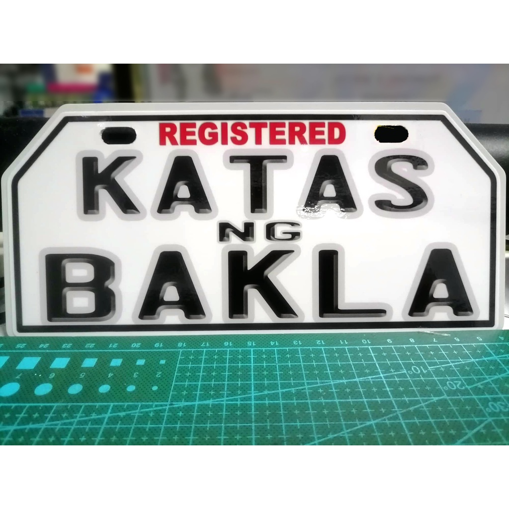Temporary Plate Witty Katas ng Bakla Motor Plate | Shopee Philippines