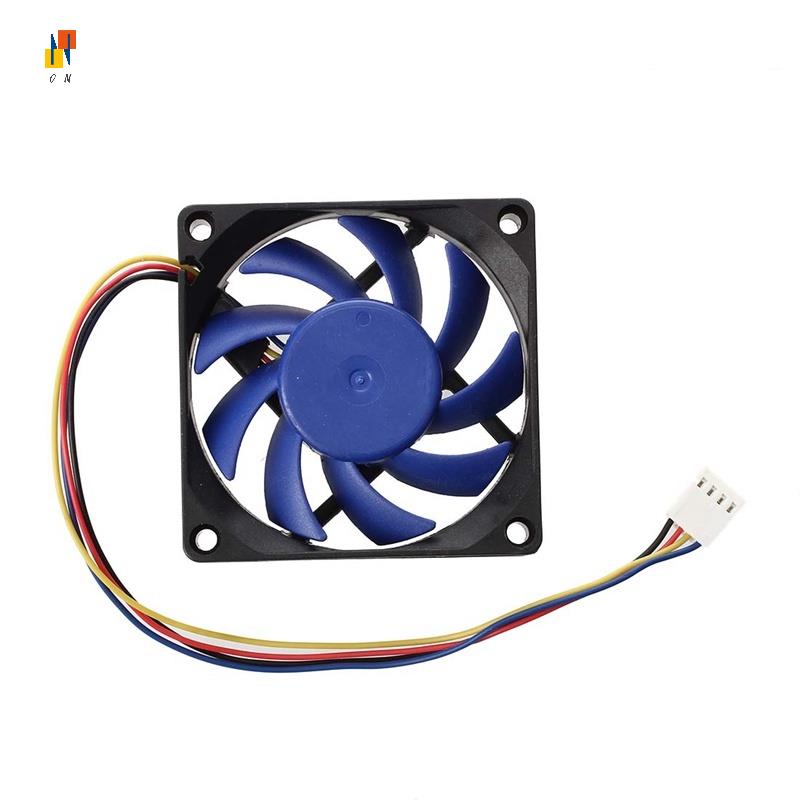 12V DC 32 70mm 4-Pin Computer Case CFM PWM CPU PC Fan Blue & Black ...
