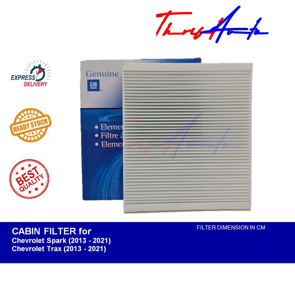 AC Cabin Filter for Chevrolet Spark (2013 - 2021) and Chevrolet Trax ...