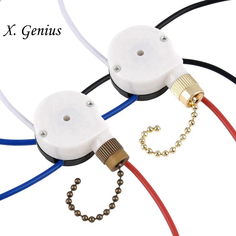 Ceiling Fan Switch Kit ZE-208S E89885 3 Speed 4 Wire Pull Chain, Ceiling Fan Parts, Switch Speed ...