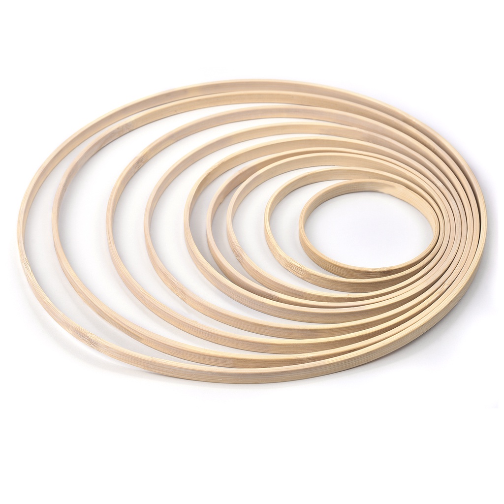 10-40cm Wooden Dream Catcher Ring Bamboo Round Macrame Hoops for ...