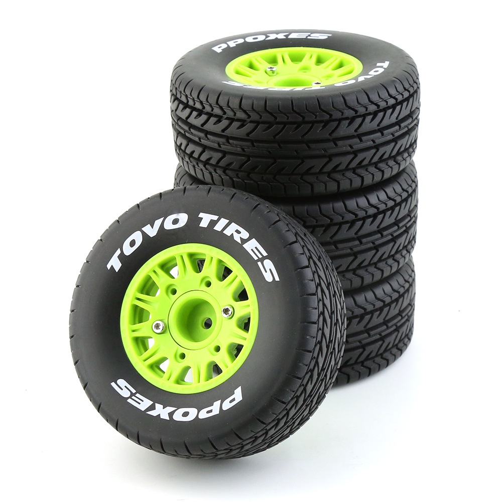 4pcs RC Model Car Rubber Tires & Wheel for 1/8 1/10 Scale RC On Road ...