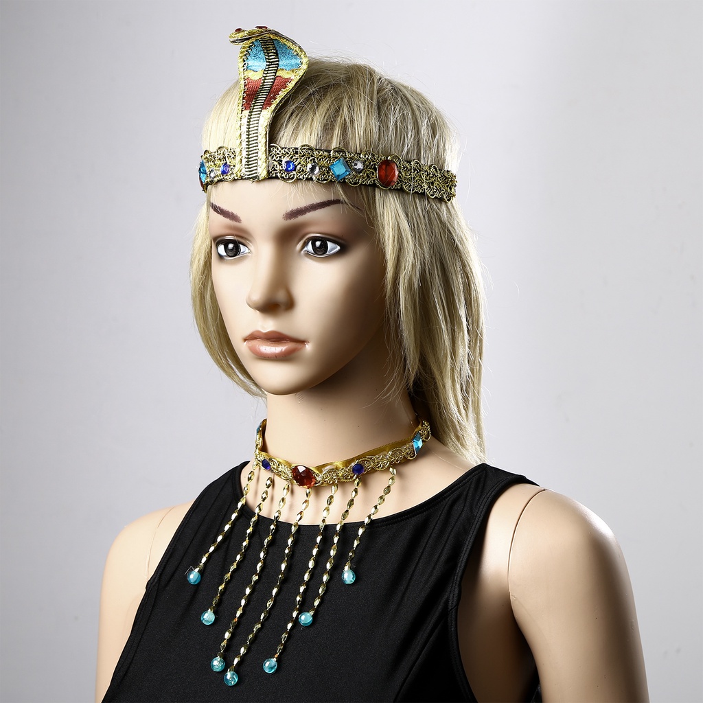 3Pcs Egyptian Cleopatra Costume Accessory Snake Stretch Headband ...