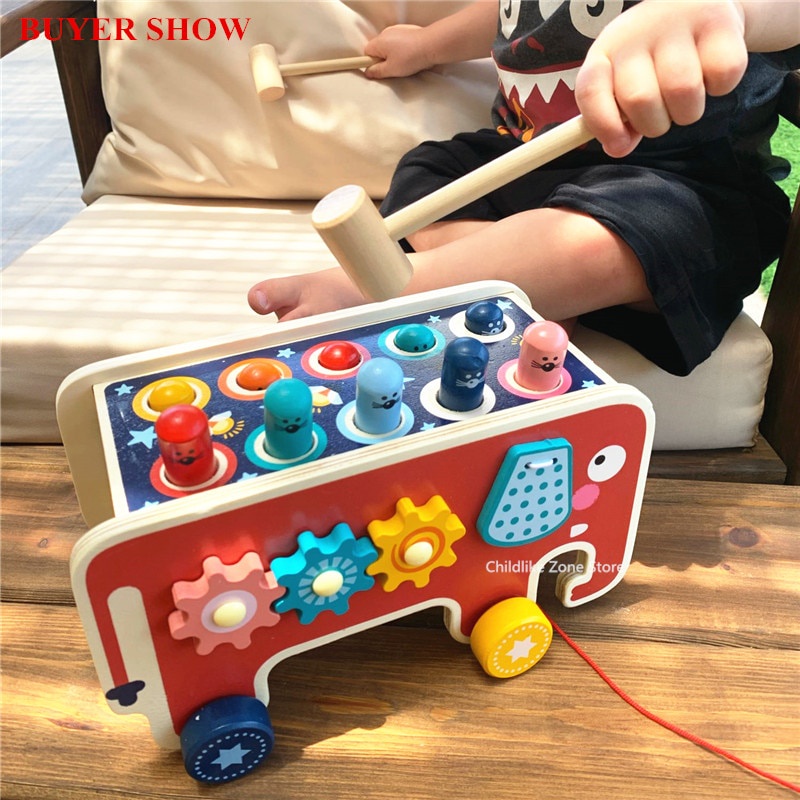 Little Buddy Knocking Piano Toy Elephant Defeats Gophers Hand-Eye ...